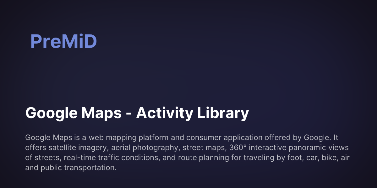 Google Maps - Activity Library | PreMiD